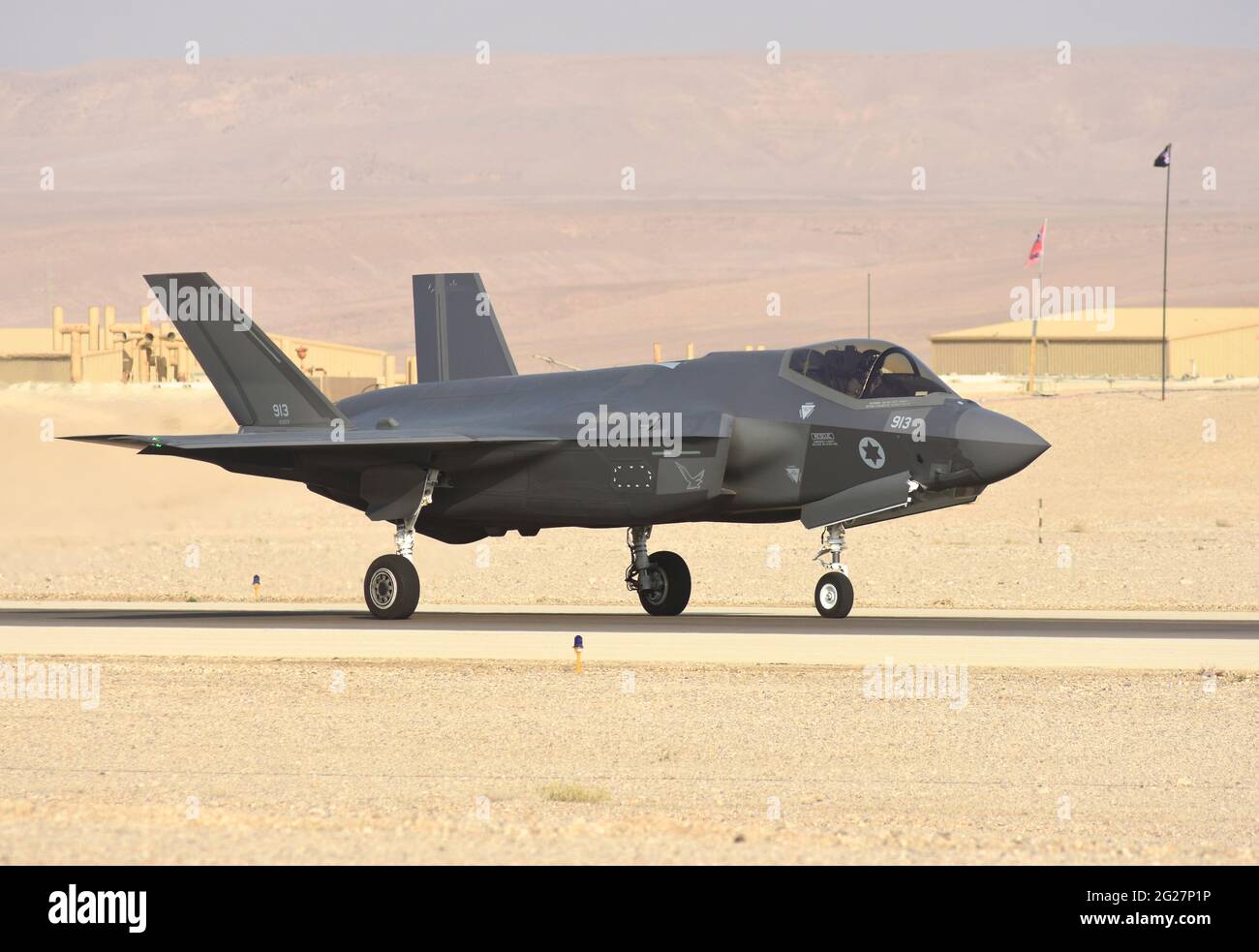 Israel Air Force F-35I taxiing at Ovda Air Base, Israel Stock Photo - Alamy