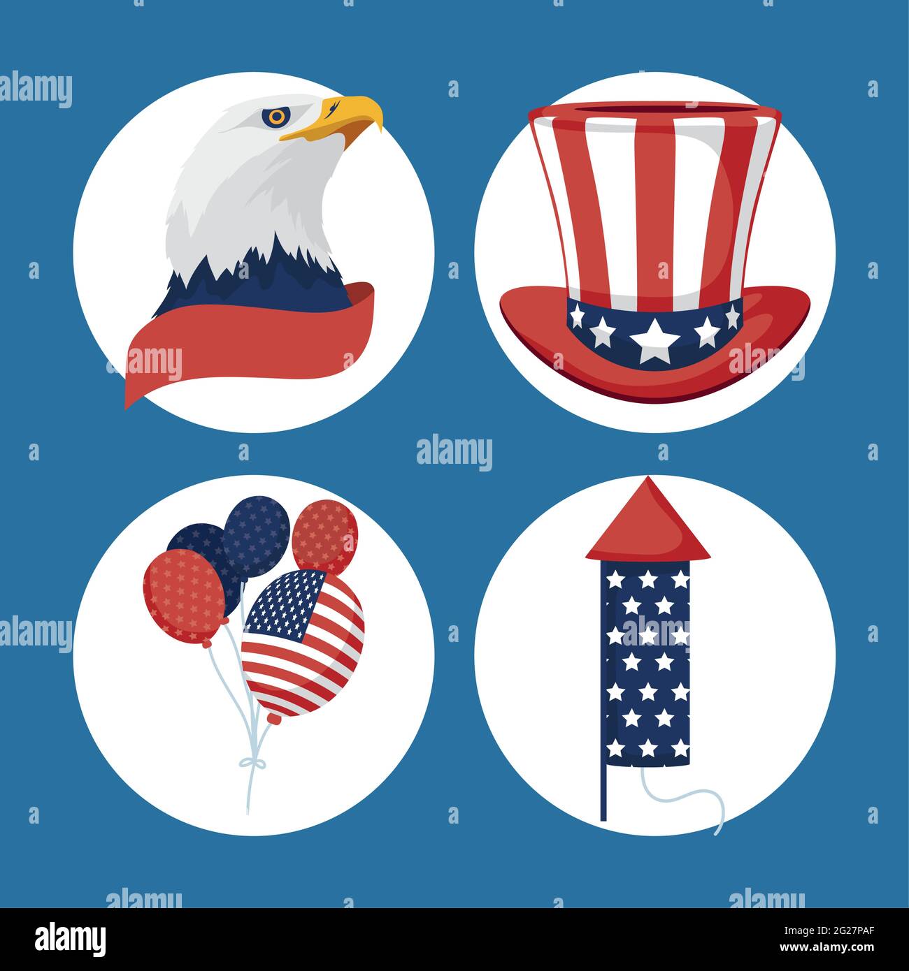 Four items Stock Vector Images - Alamy