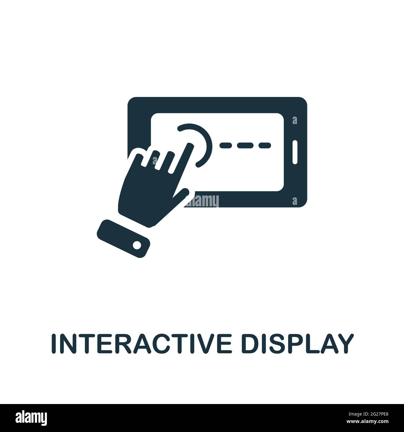 Interactive Display icon. Monochrome simple element from presentation ... Interactive Display icon. Monochrome simple element from presentation ...