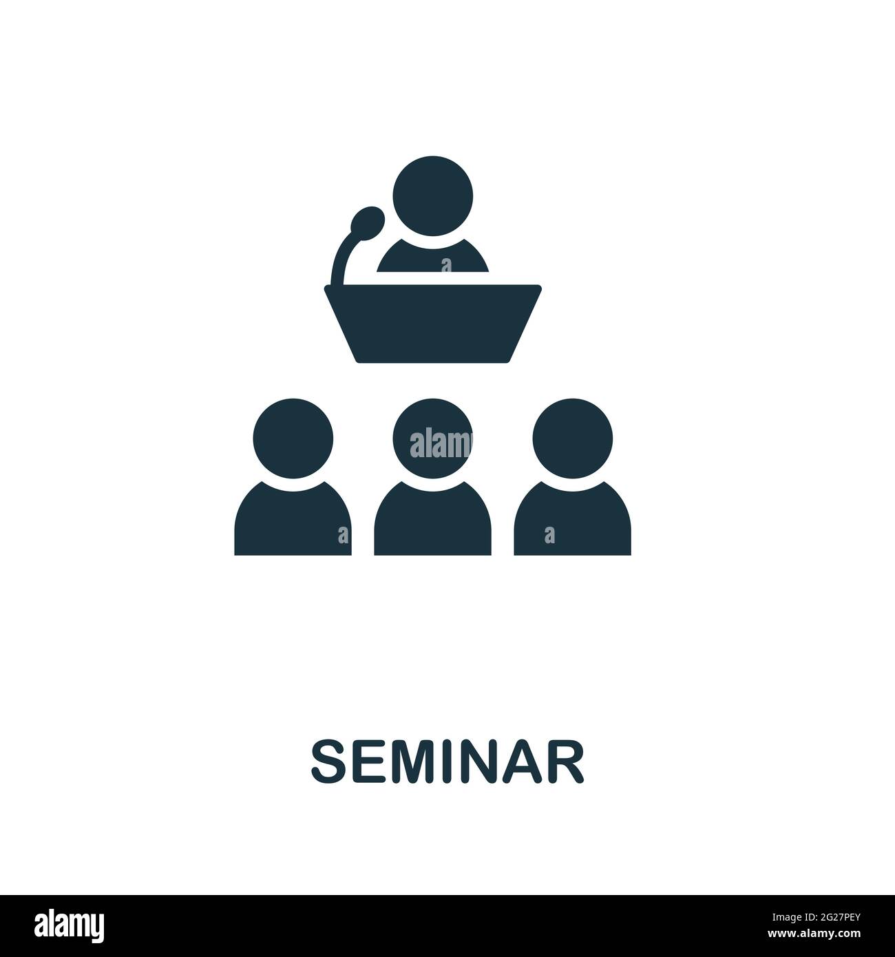 Seminar icon. Monochrome simple element from presentation collection ... Seminar icon. Monochrome simple element from presentation collection ...