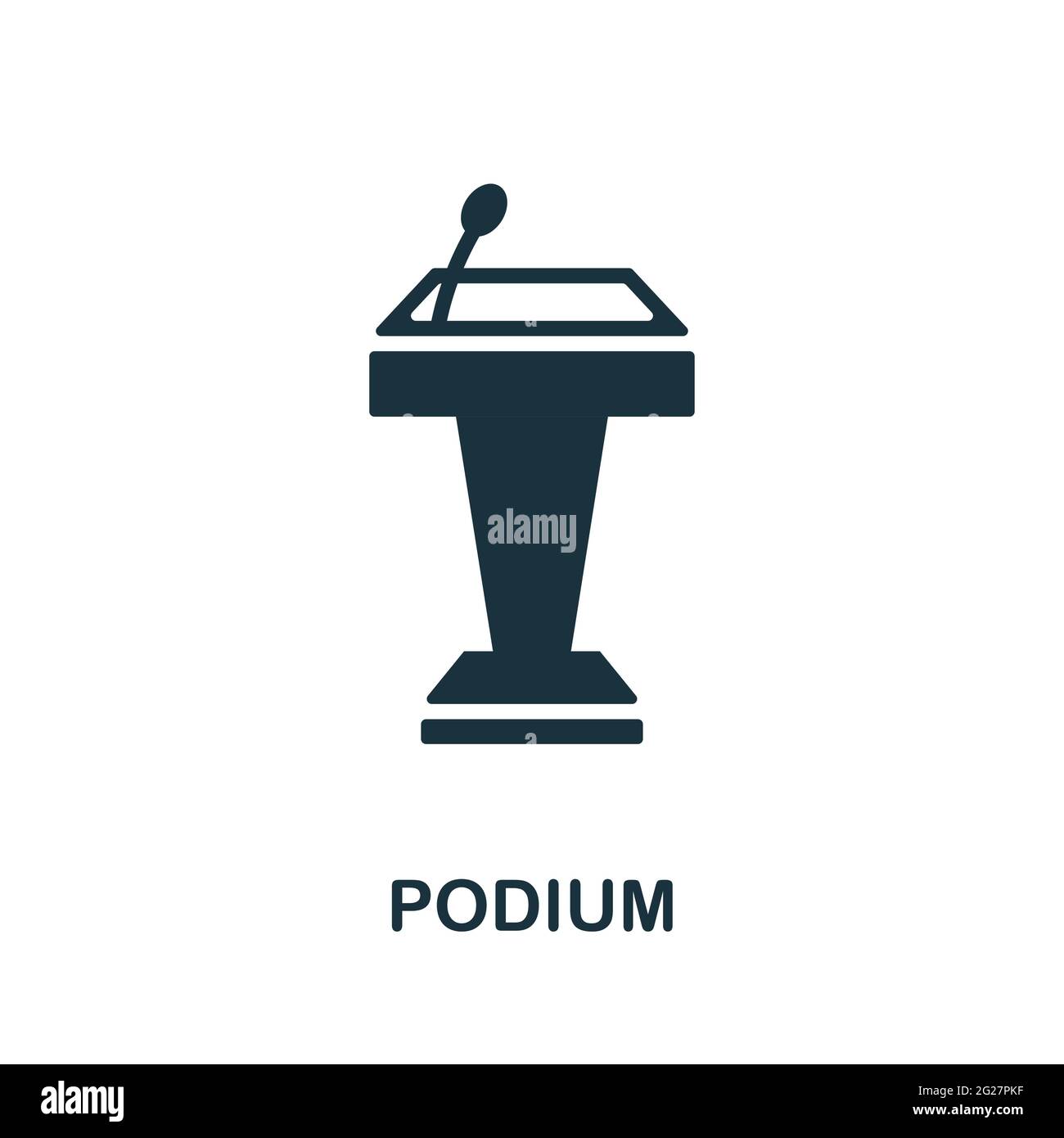 Podium icon. Monochrome simple element from presentation collection ... Podium icon. Monochrome simple element from presentation collection ...
