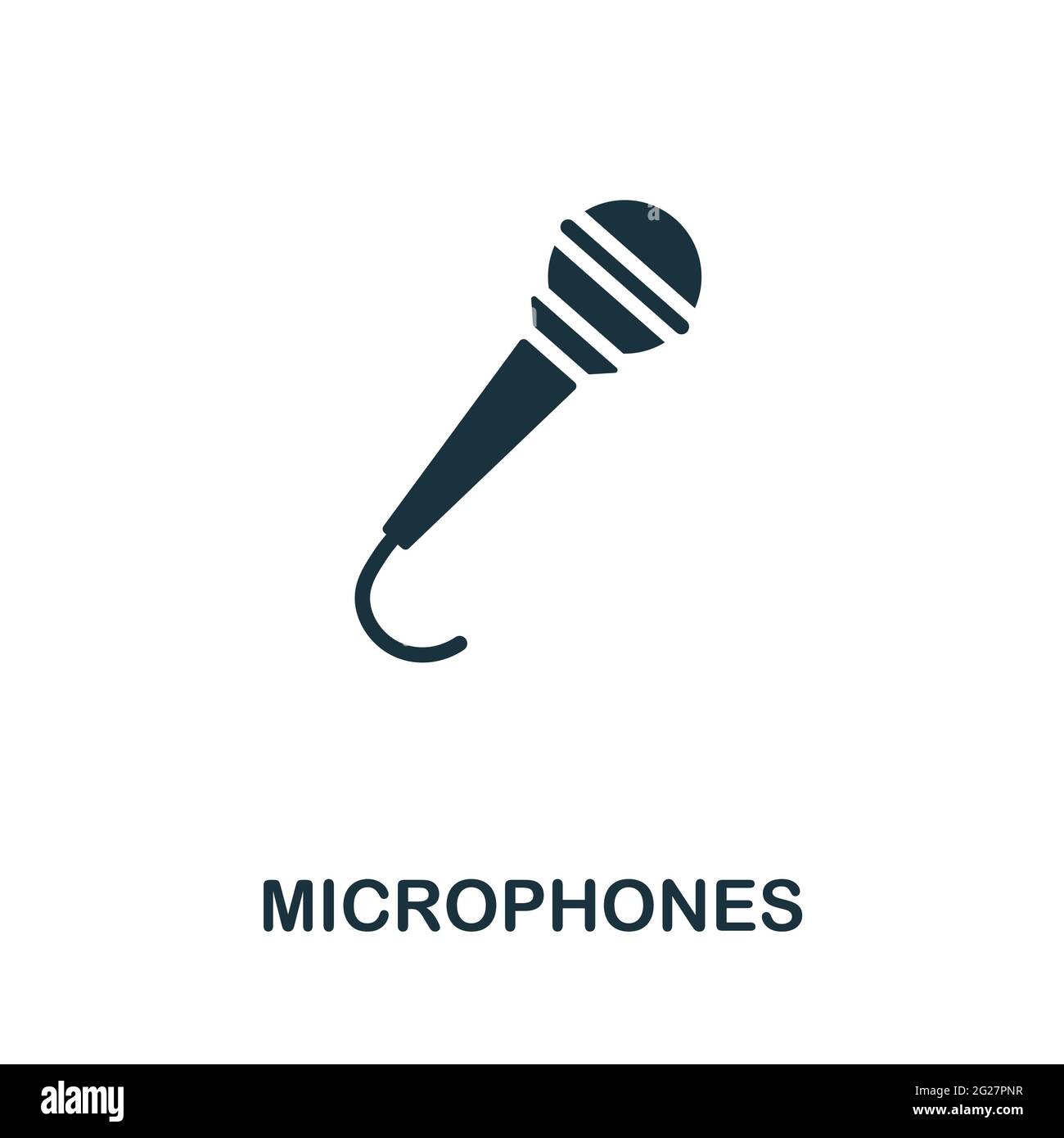 Microphones icon. Monochrome simple element from presentation ... Microphones icon. Monochrome simple element from presentation ...
