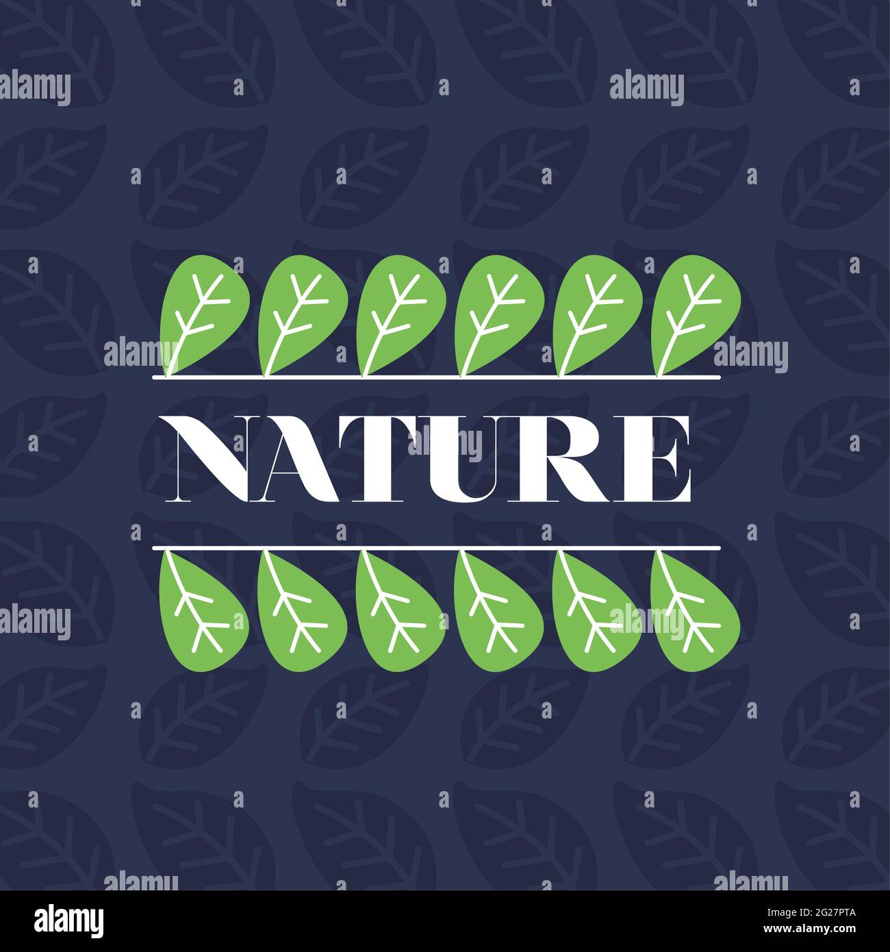 nature word and leaves plant Stock Vector Image & Art - Alamy