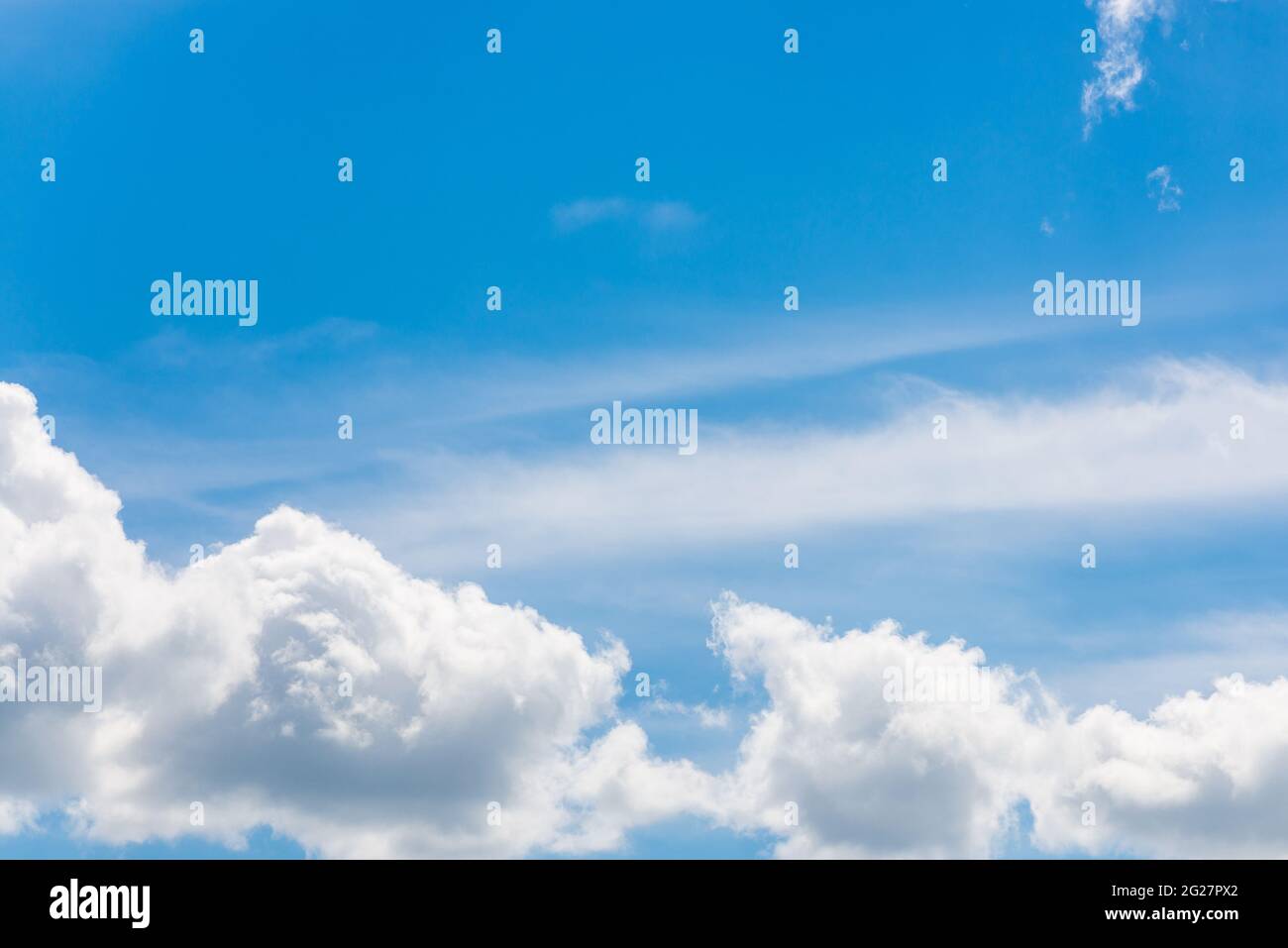 beautiful sparse clouds in the blue sky.Cloudscape. Blue sky and white ...