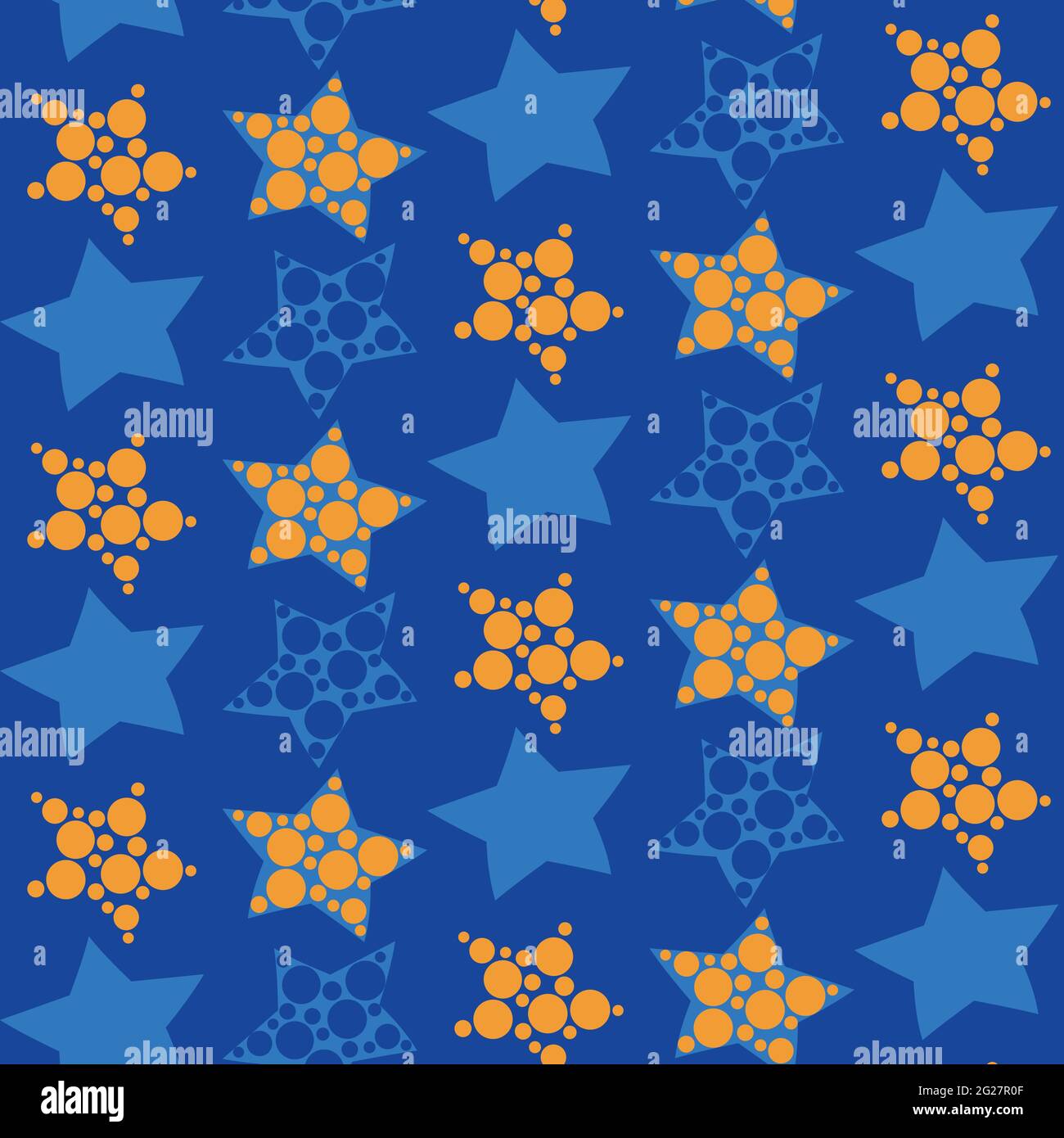 Vector of rows of red-blue stars with holes. Sample stars. Space ...