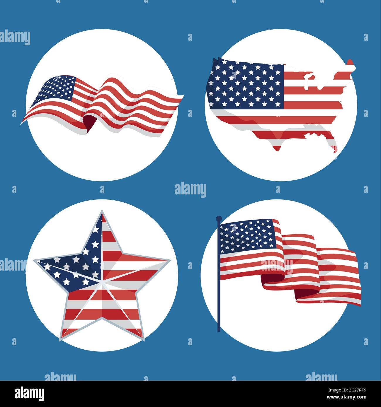 Four items Stock Vector Images - Alamy