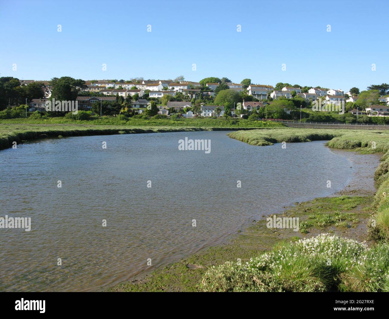 Gannel Estuary river. South west coast path. North Cornwall. West ...