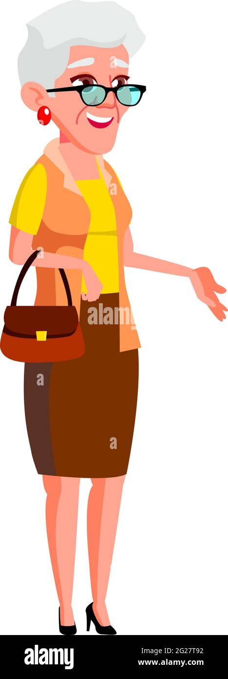 Mother grandmother talking cartoon illustration hi-res stock ...