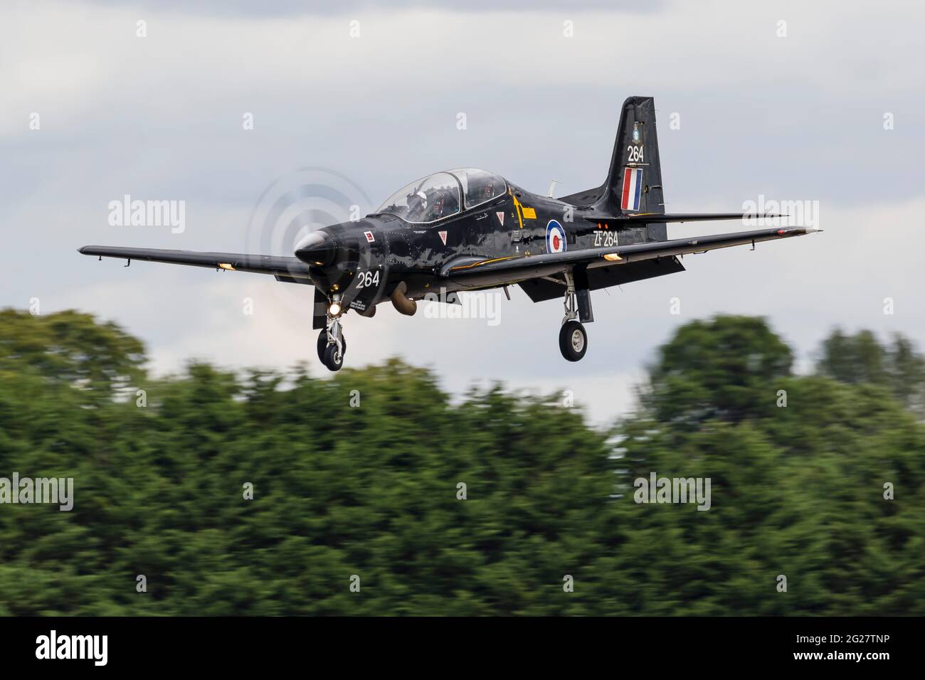 A Royal Air Force Tucano T1 prepares for landing Stock Photo - Alamy