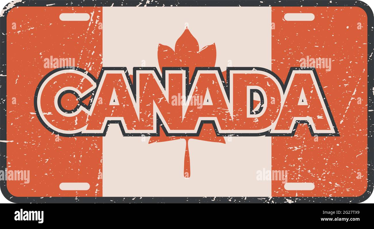 licence plate canadian flag icon Stock Vector Image & Art - Alamy