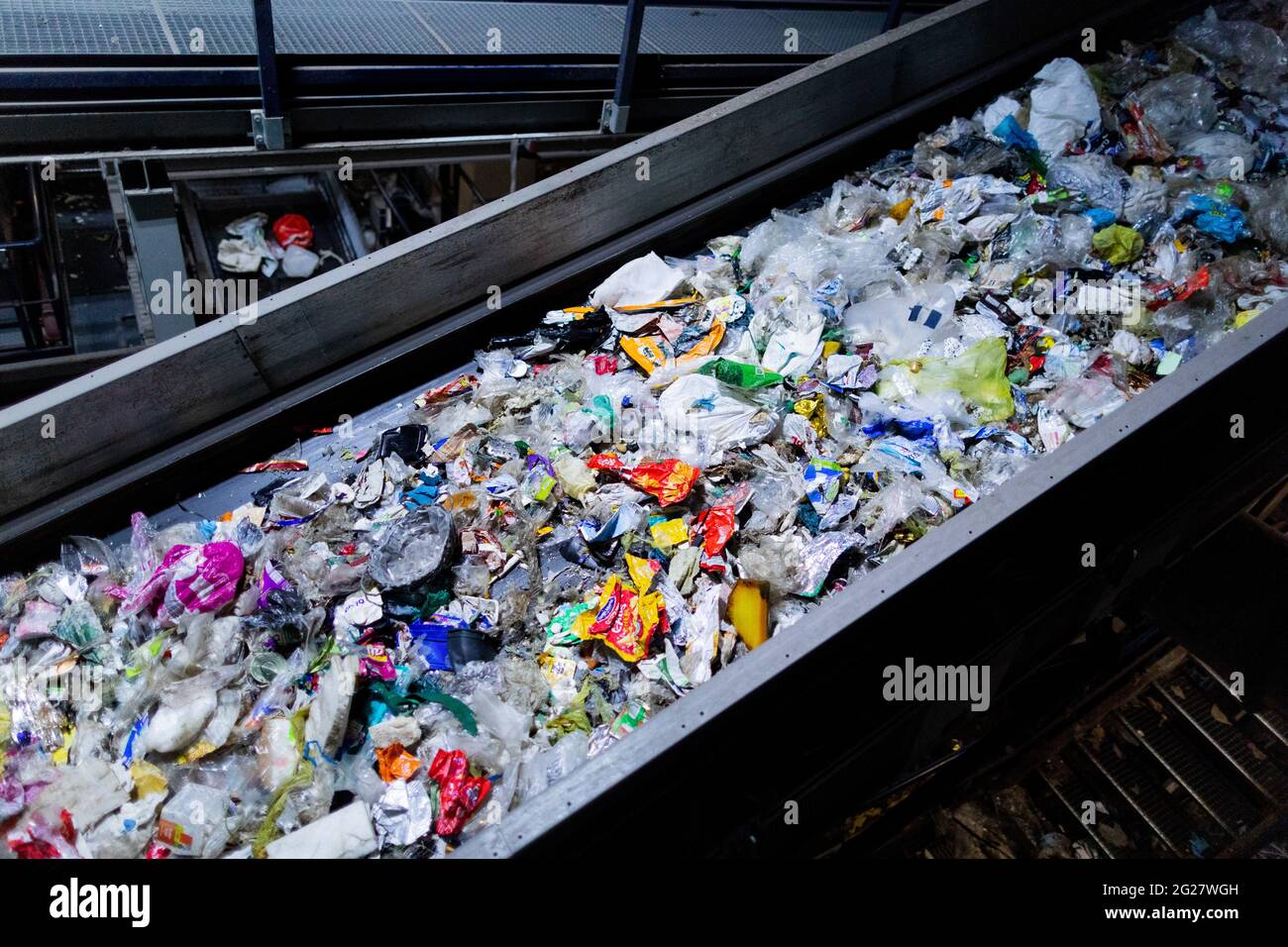 Erftstadt, Germany. 08th June, 2021. Various types of packaging waste ...