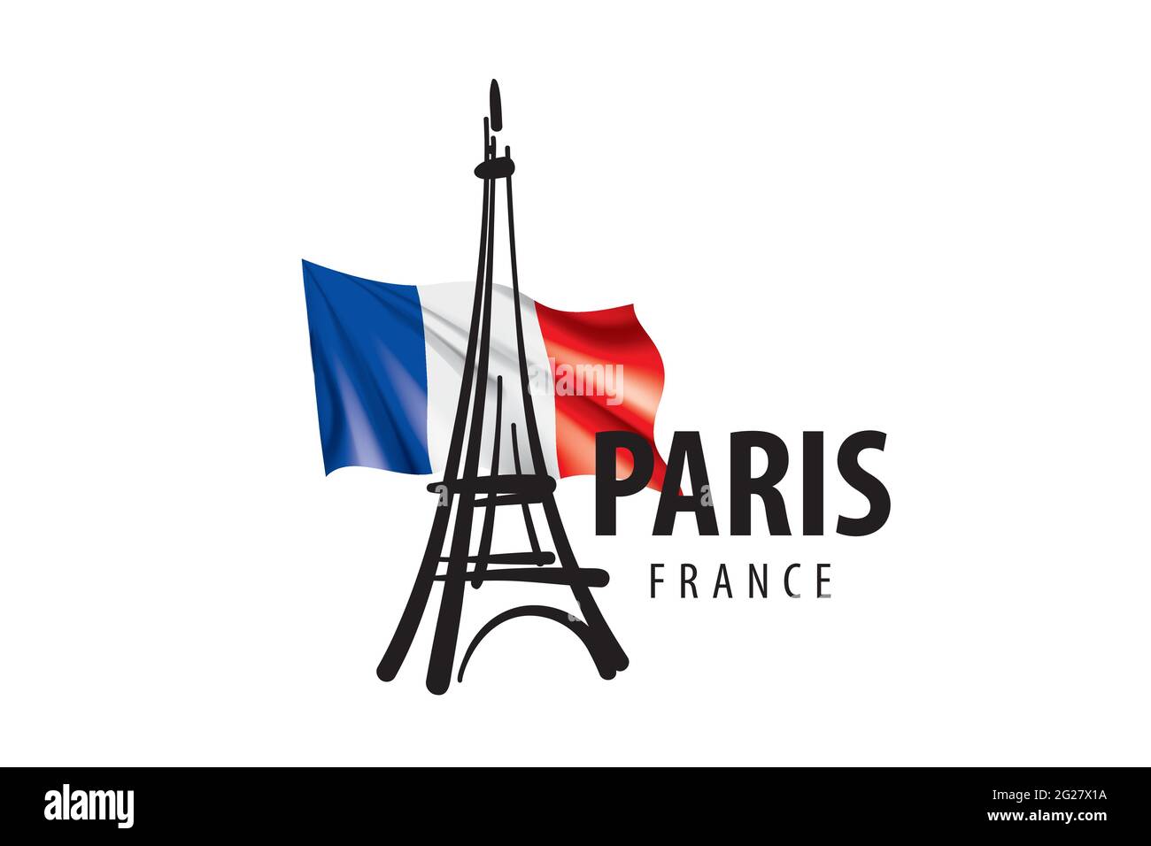 Vector icon of the Eiffel Tower in Paris drawn by hand Stock Vector ...
