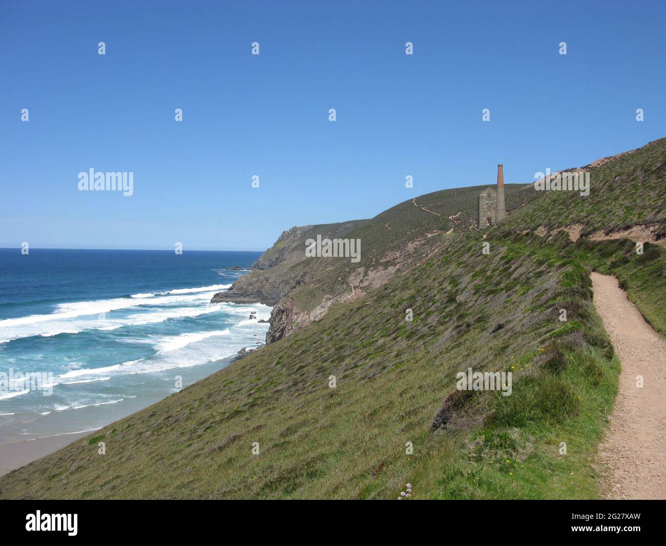 South west coast path. North Cornwall. West country. England. UK Stock ...