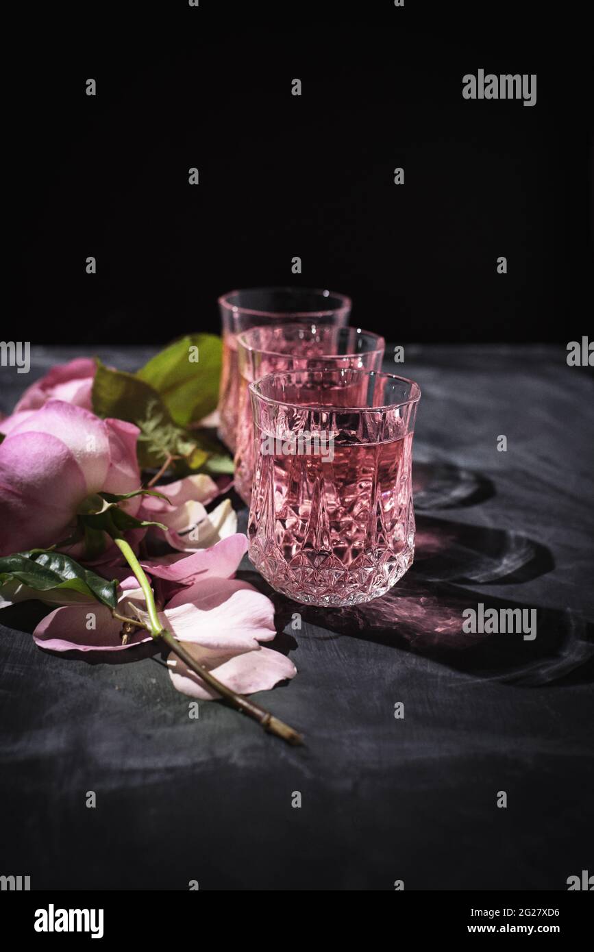 Rose syrup cocktail hi-res stock photography and images - Alamy