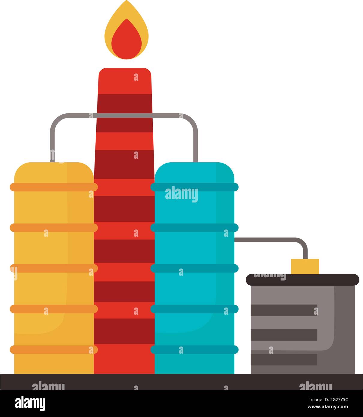oil refinery plant industry icon Stock Vector Image & Art - Alamy
