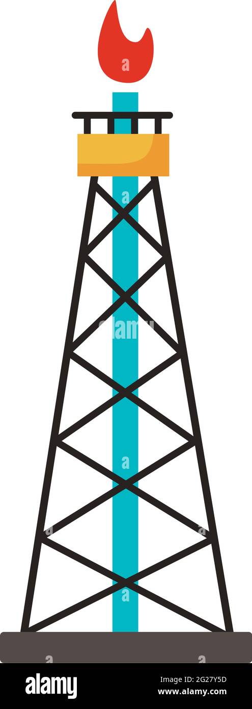 refinery tower factory industry icon Stock Vector Image & Art - Alamy