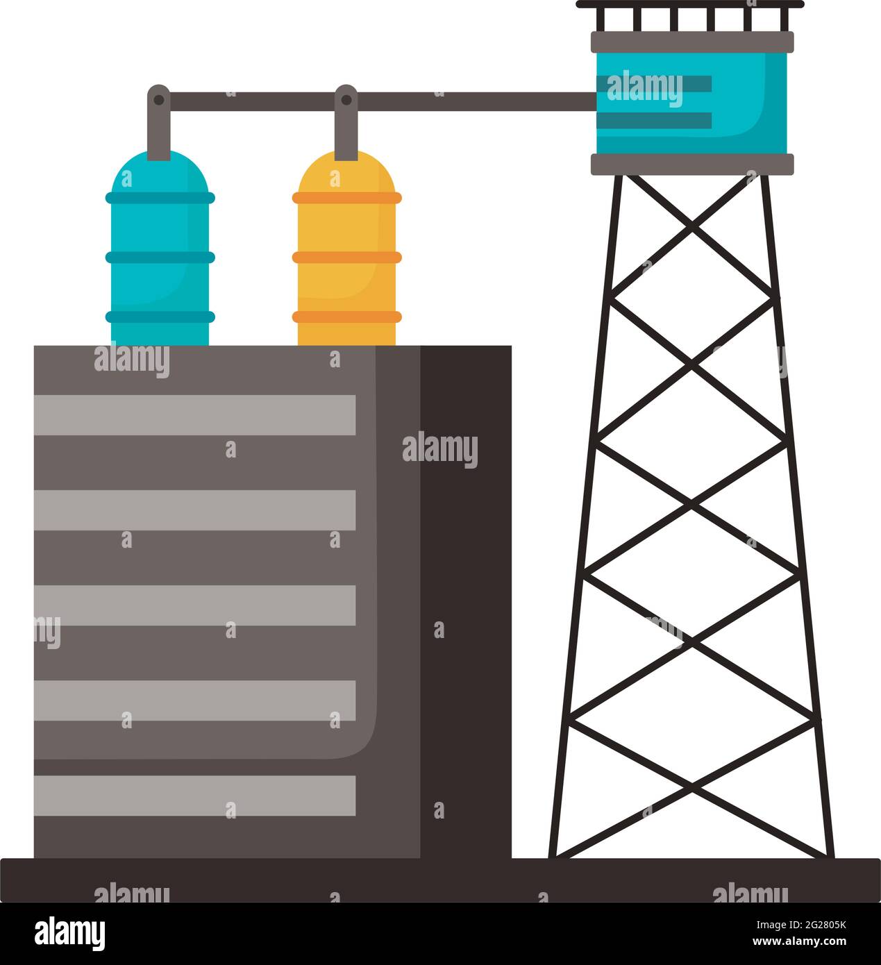 refinery factory tank industry icon Stock Vector Image & Art - Alamy