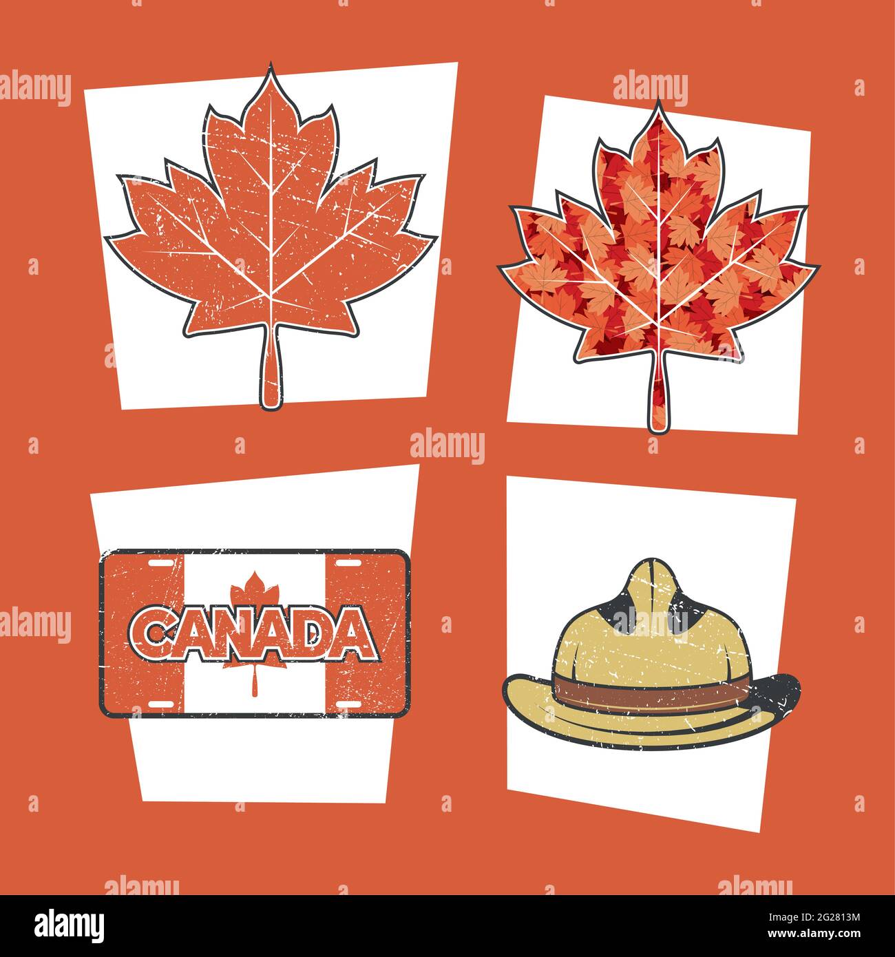 four canada day set items Stock Vector Image & Art - Alamy