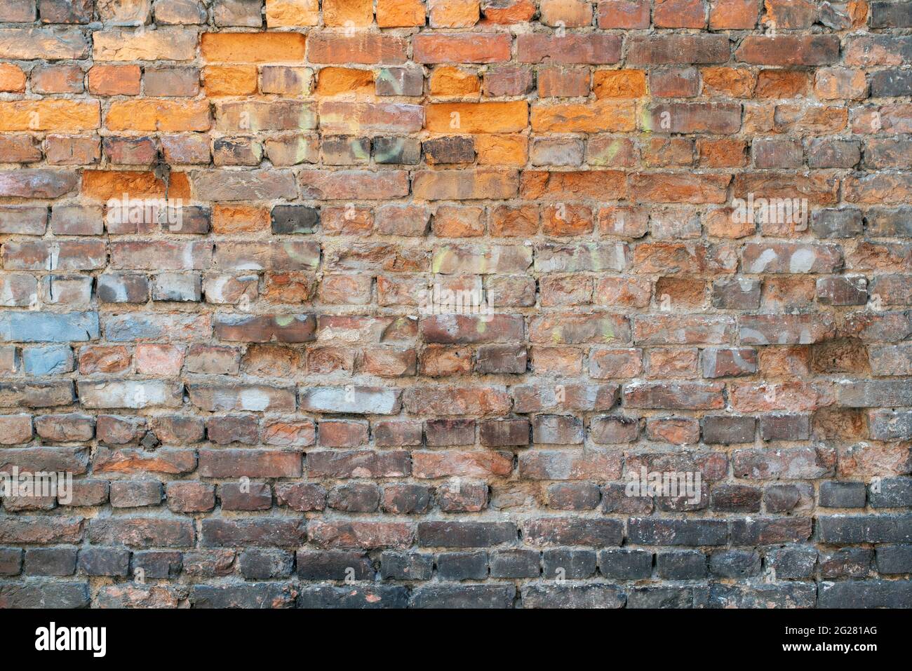 Old crumbling brick wall as background close up Stock Photo - Alamy