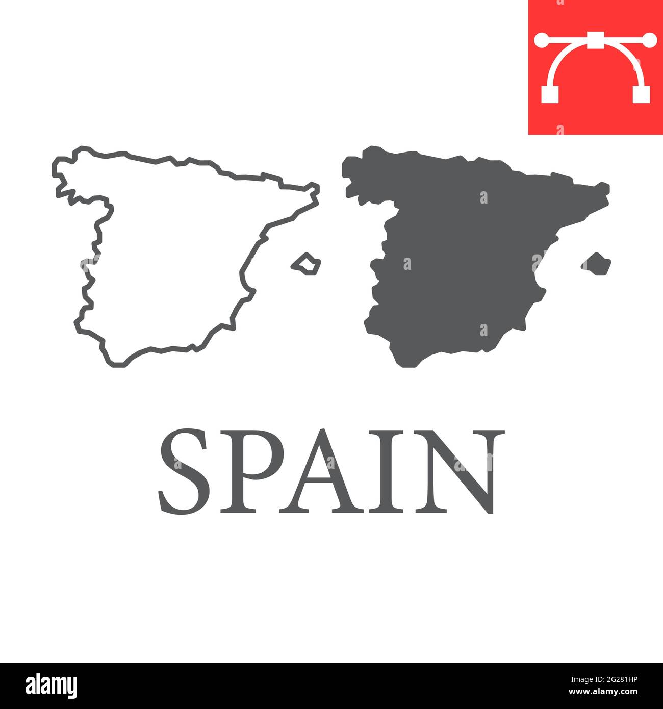 Map of spain Stock Vector Images - Alamy