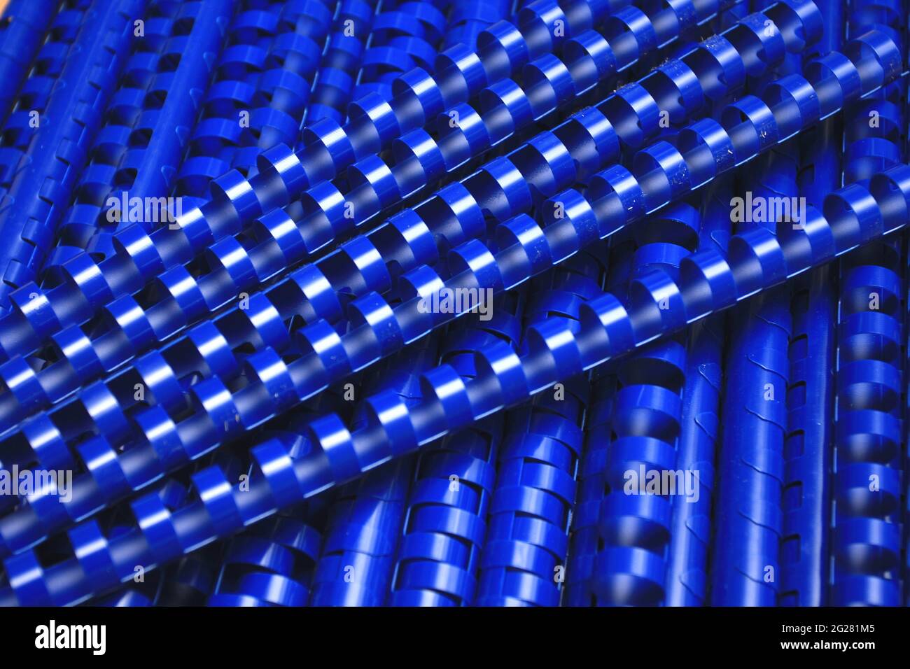 blue plastic binding combs Stock Photo - Alamy