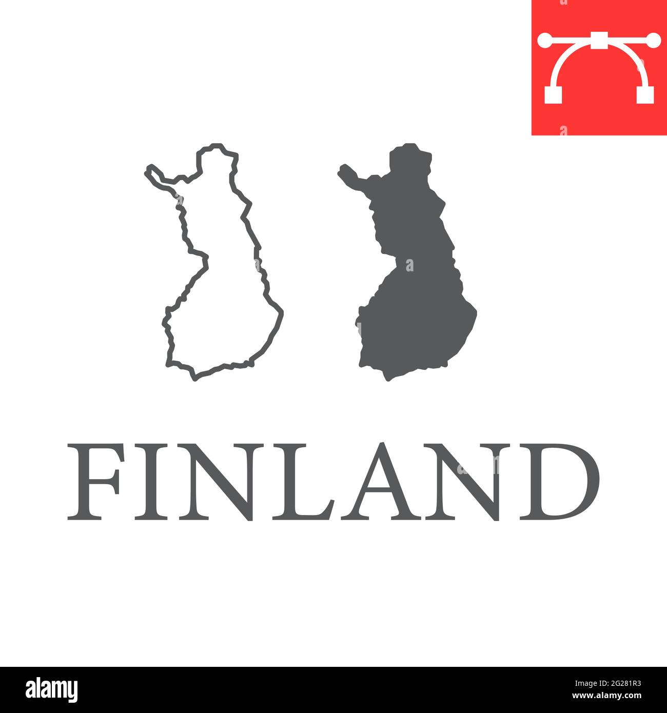 Map of Finland line and glyph icon Stock Vector Image & Art - Alamy