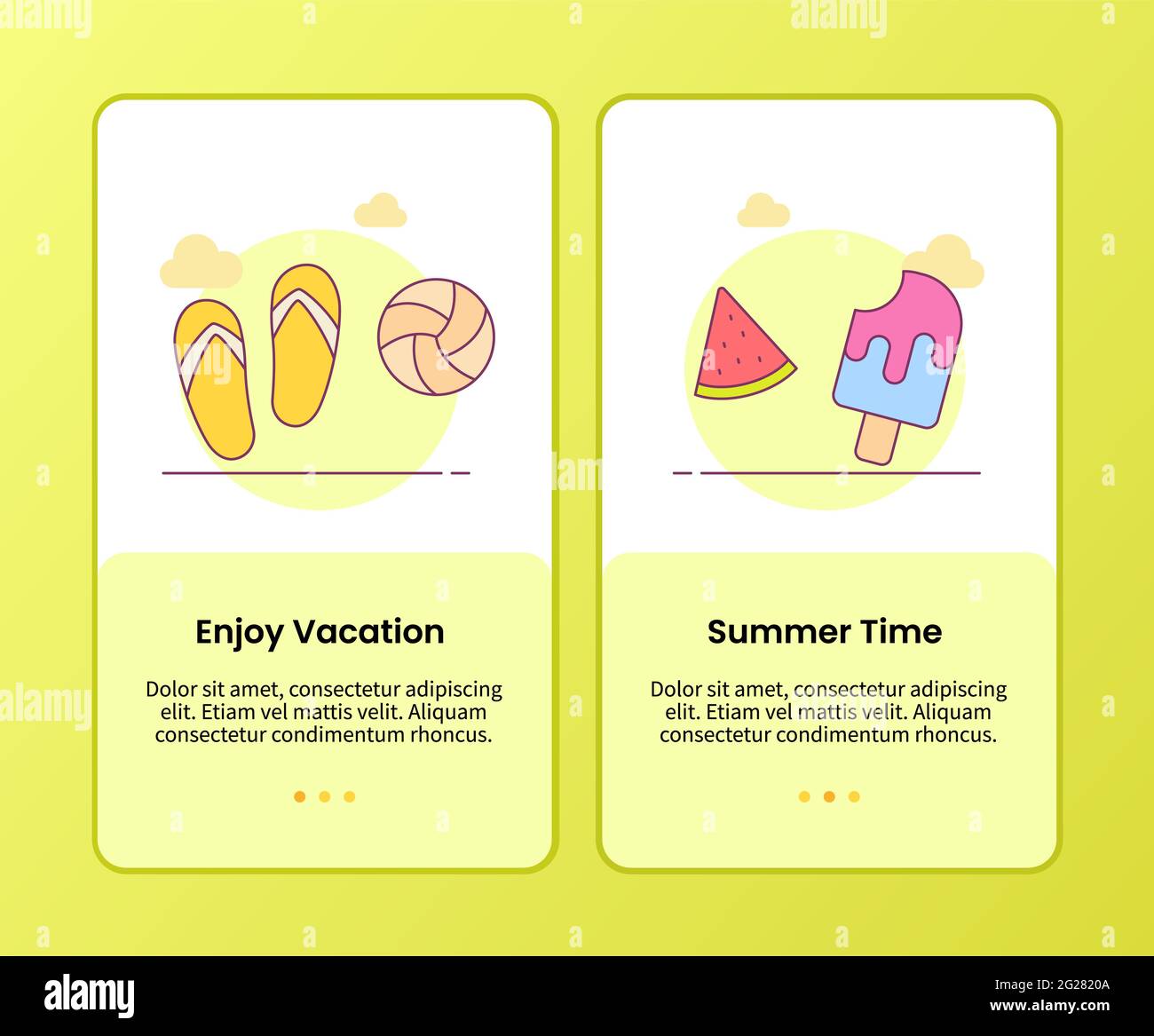 enjoy vacation summer time campaign for onboarding mobile apps ...