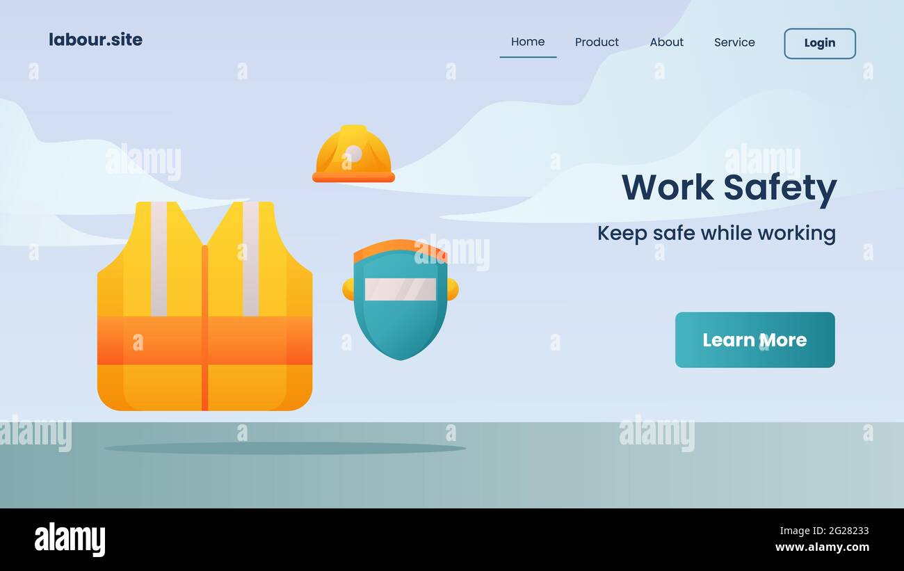 work safety campaign for web website home homepage landing page banner ...