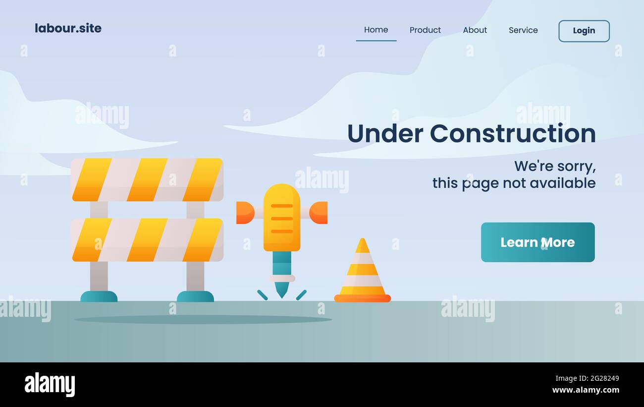 under construction campaign for web website home homepage landing page ...