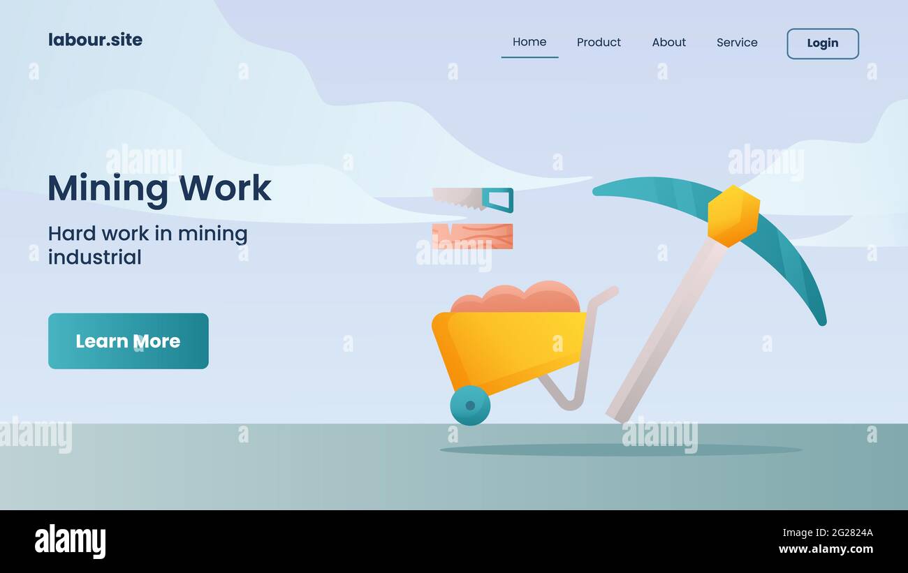mining work campaign for web website home homepage landing page banner ...