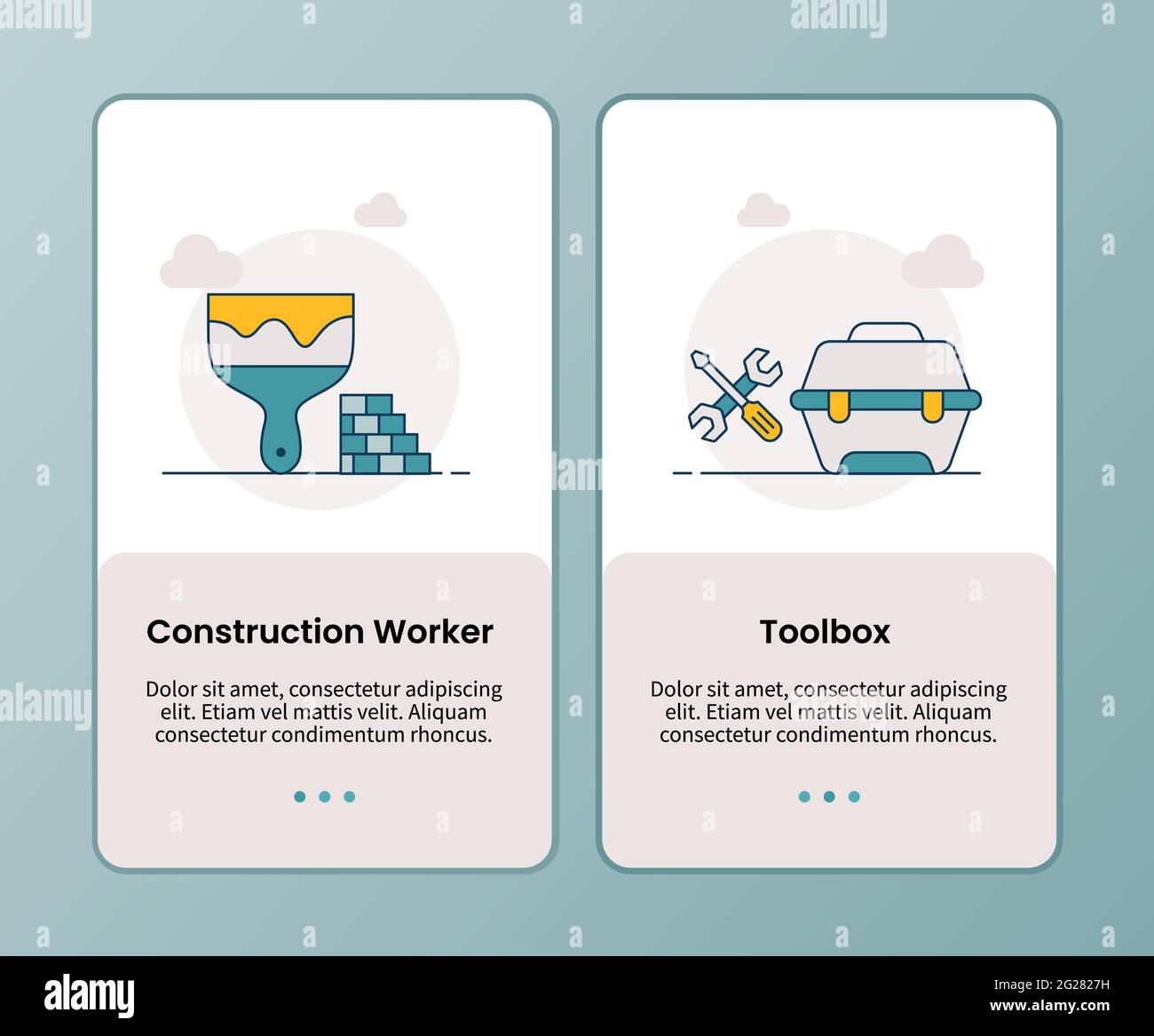 construction worker toolbox campaign for onboarding mobile apps ...