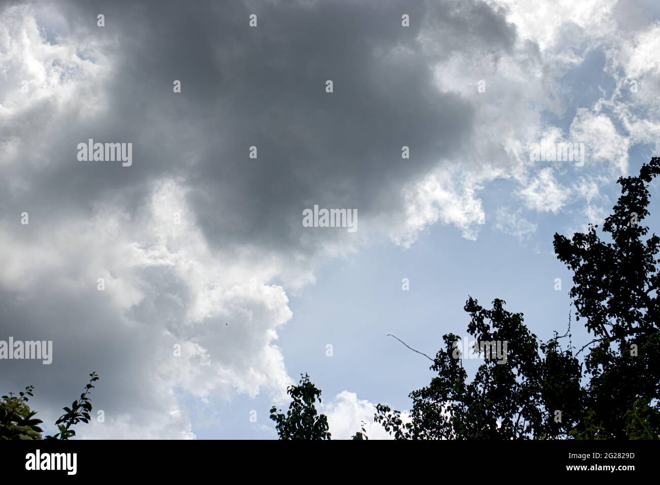 Big clouds in the sky before the summer thunderstorm. Clouds before the ...
