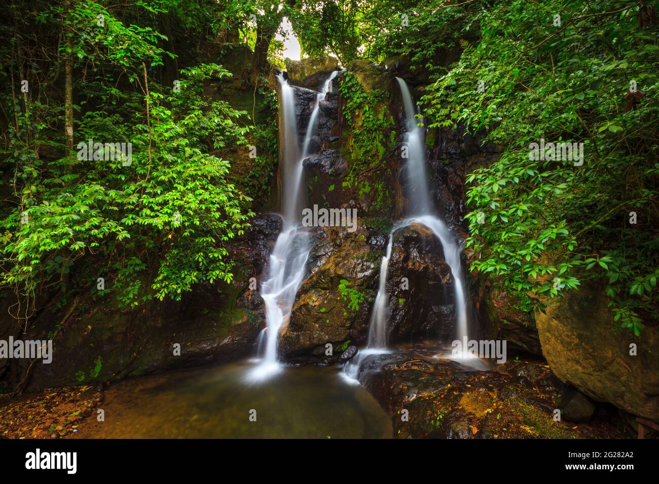 Panama landscape at the beautiful waterfall Chorro las Yayas at El ...