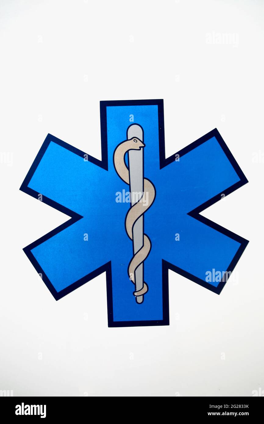 Medical sign isolated on a white background Stock Photo - Alamy