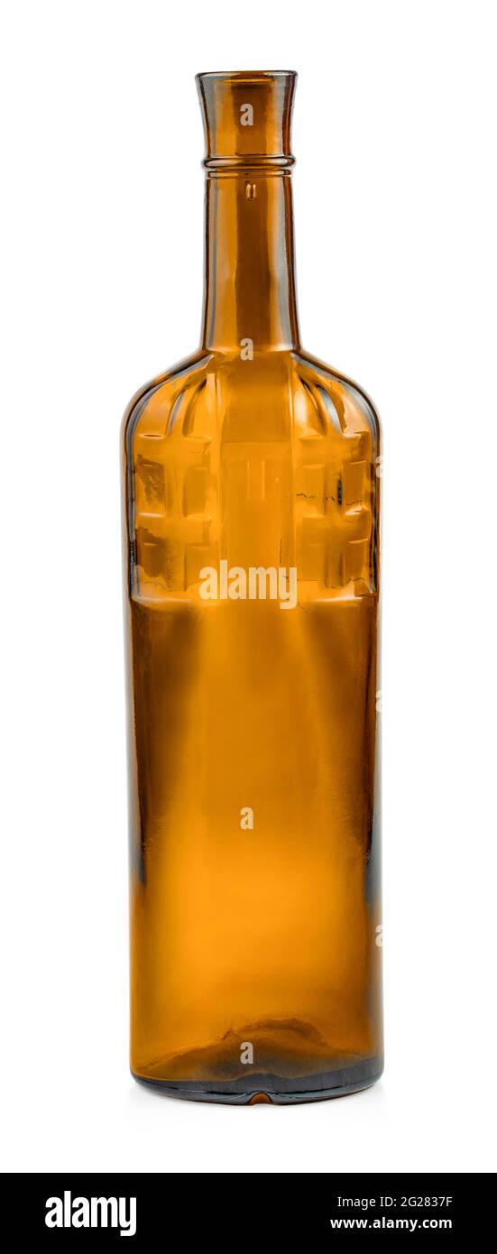 The red empty bottle of wine isolated on a white background Stock Photo ...