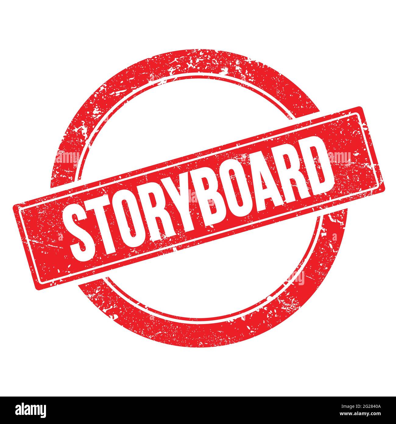 STORYBOARD text on red grungy round vintage stamp Stock Photo - Alamy