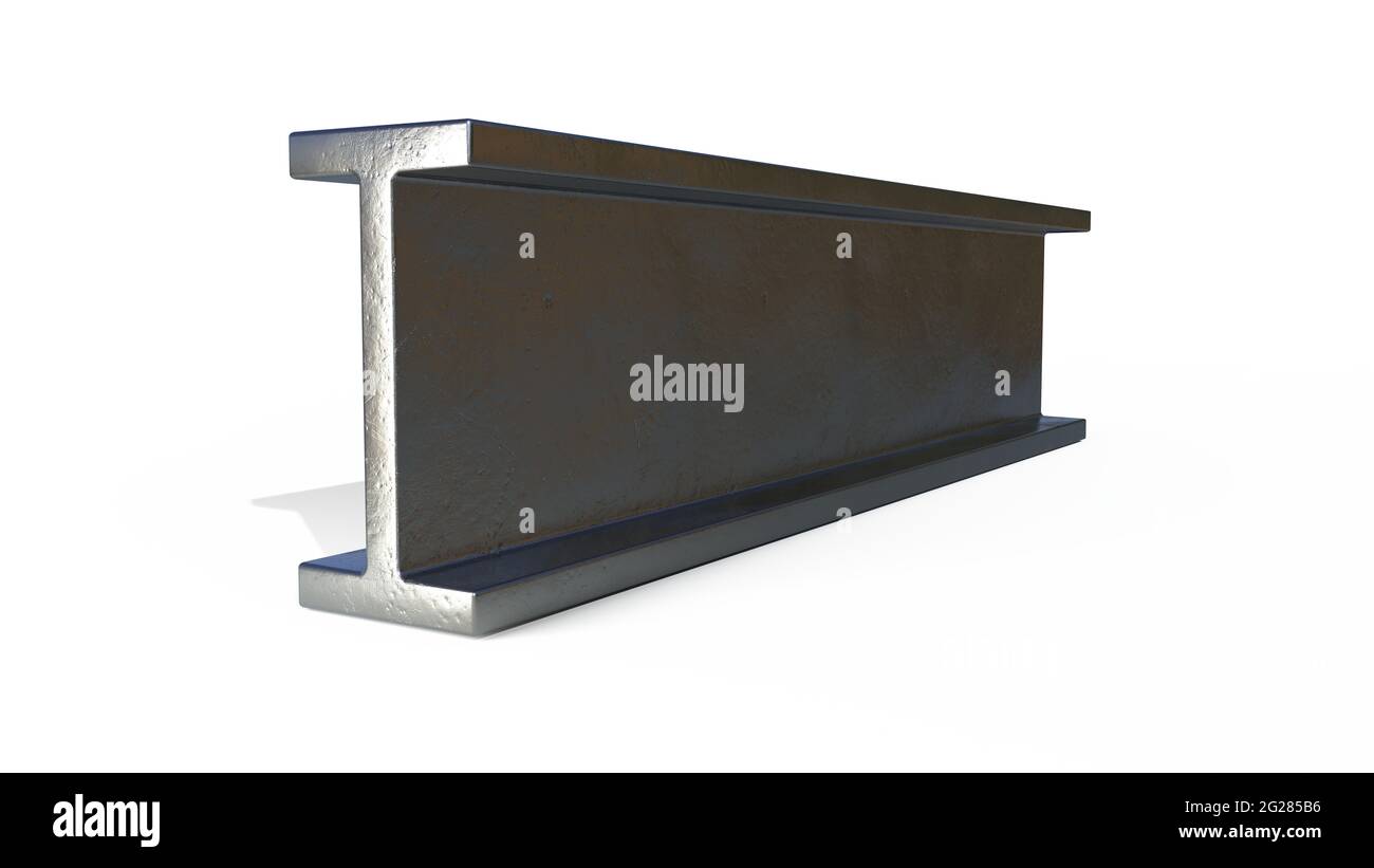H-beam metal profile, isolated concept industrial 3D illustration Stock ...