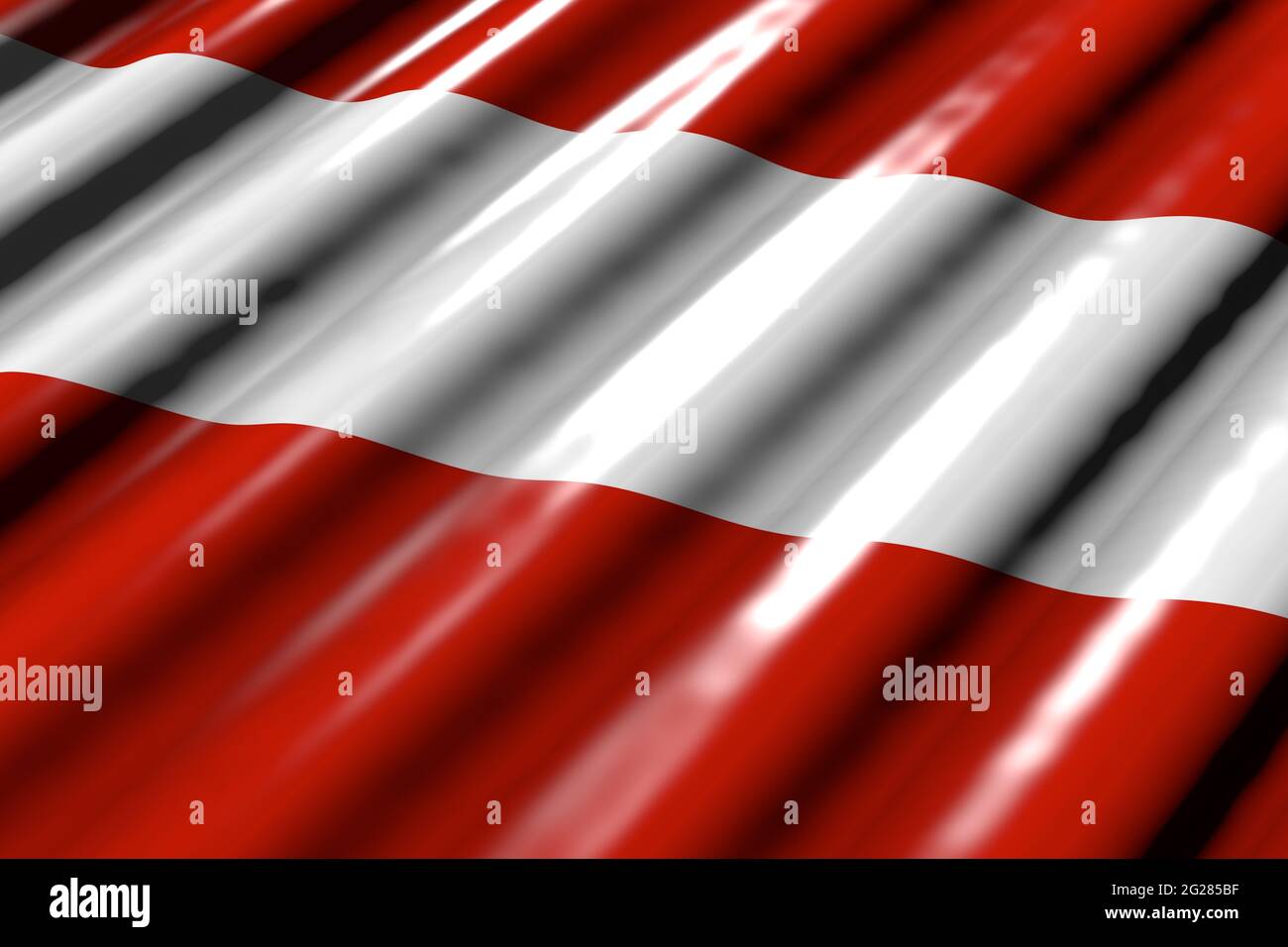 pretty day of flag 3d illustration - shining - looking like plastic ...