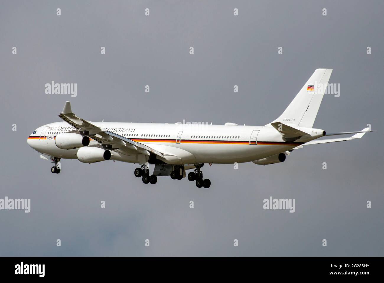 German Air Force Airbus A340 used to ferry VIP's, Dresden, Germany ...