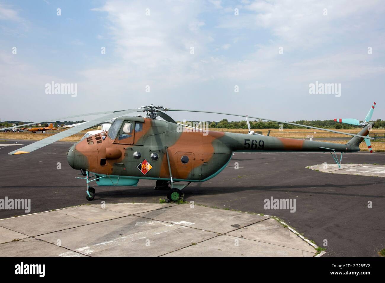 Former East German Air Force Mi-4 at the Air Force museum in Gatow ...