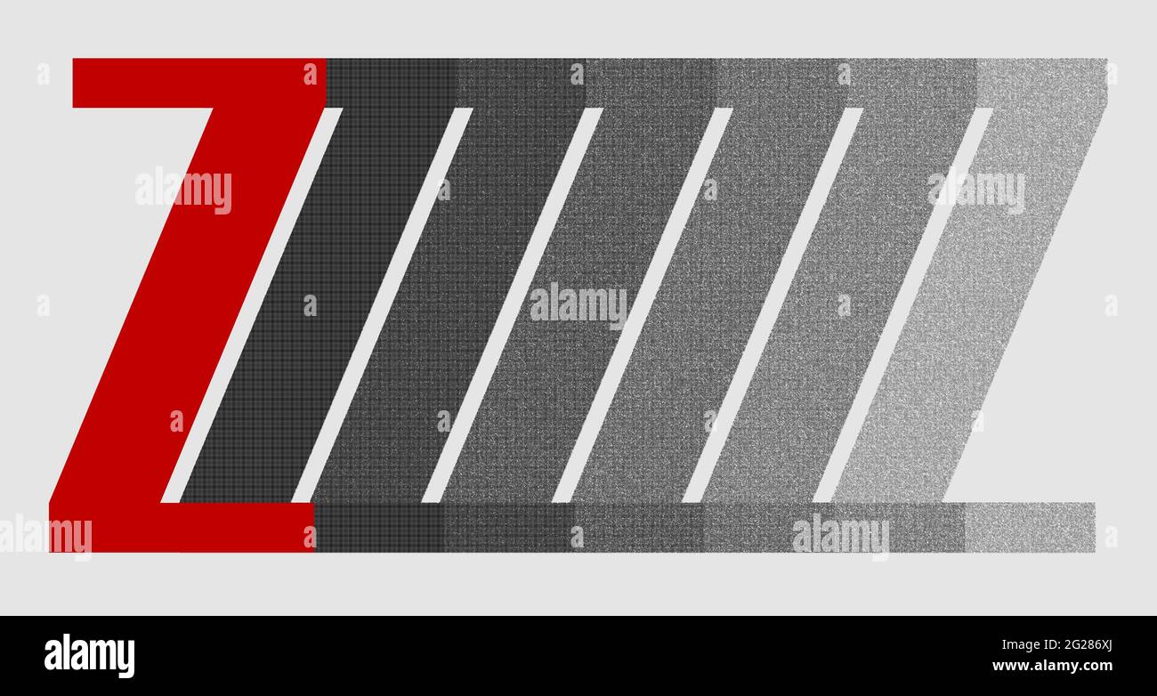 graphic with the repeated uppercase character Z as monogram Stock Photo ...