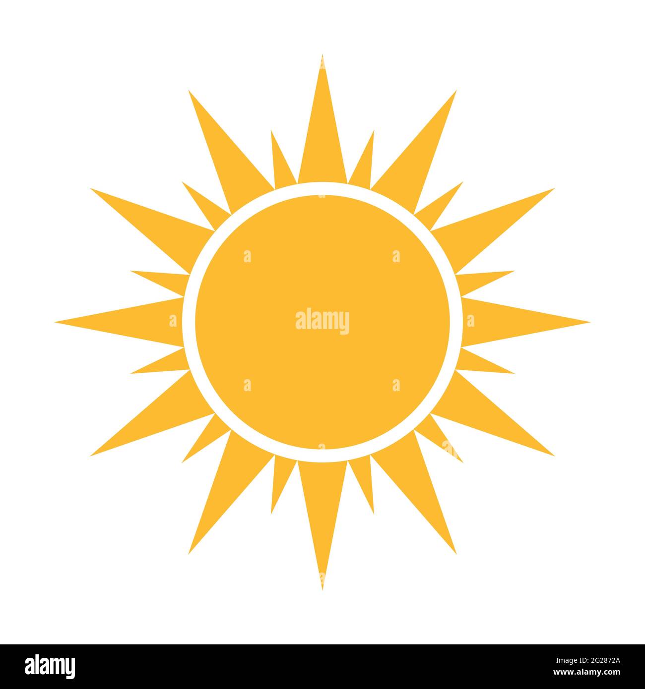 Sun flat icon vector. Summer pictogram. Sunlight symbol. for website ...