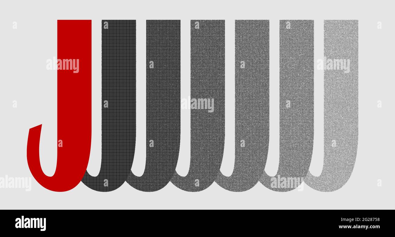 graphic with the repeated uppercase character J as monogram Stock Photo ...