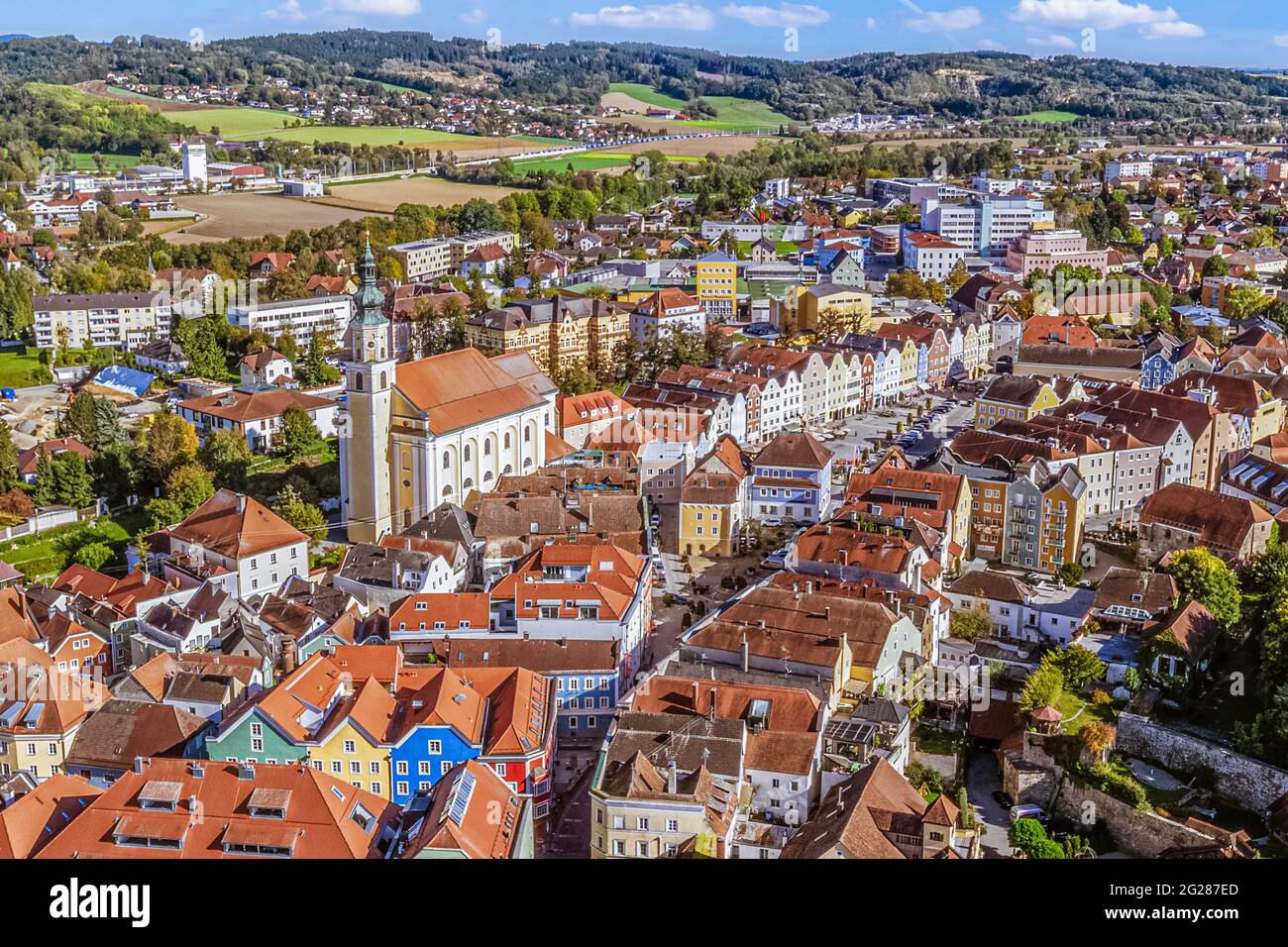 Baroque town scharding austria hi-res stock photography and images - Alamy