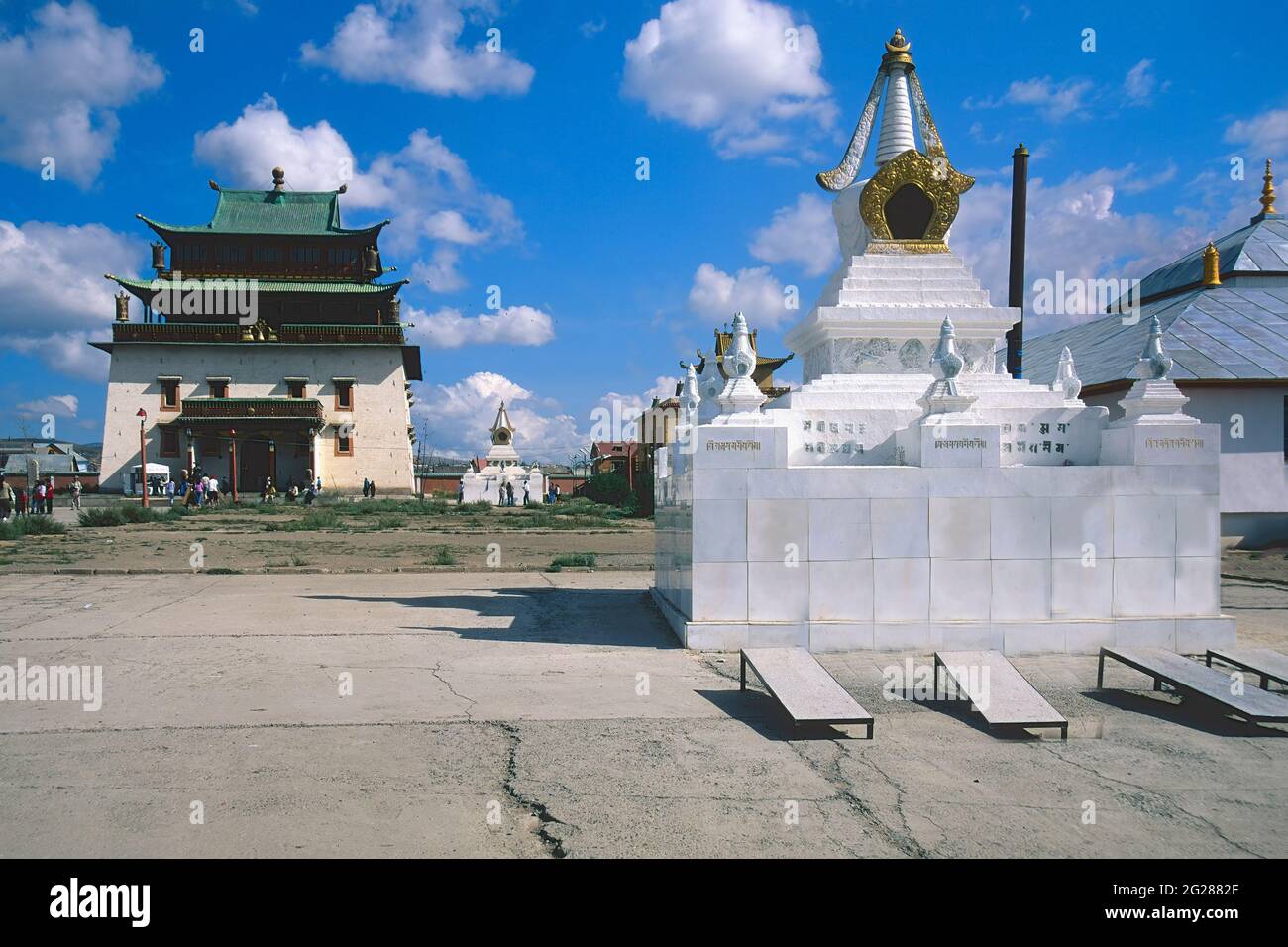 Magjid Janraisig Sum Temple and stupa, Gandan monastery, Ulaanbaatar ...