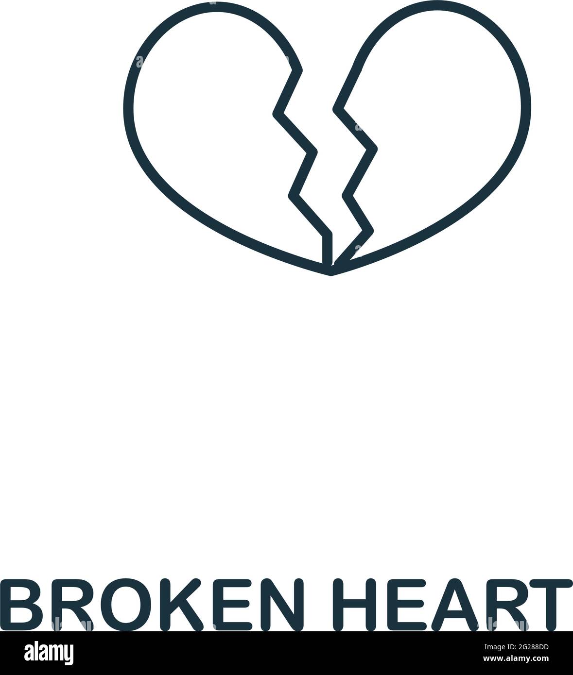 Heart Key icon from valentines day collection. Simple line element ...