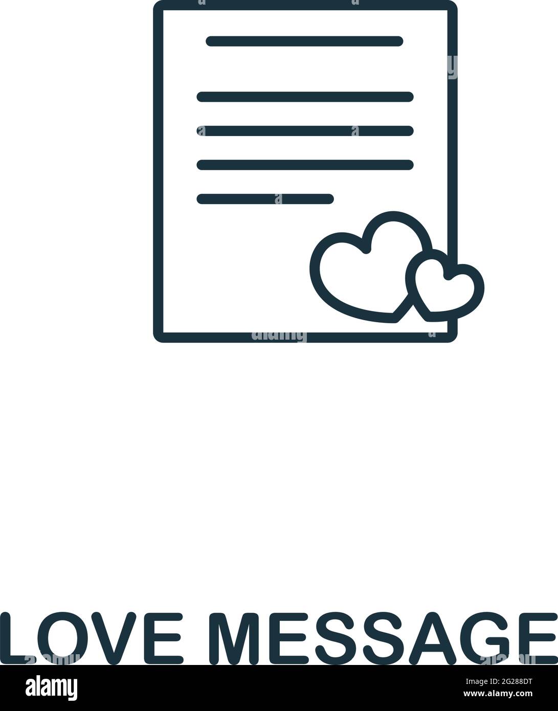Love Message icon from valentines day collection. Simple line element ...
