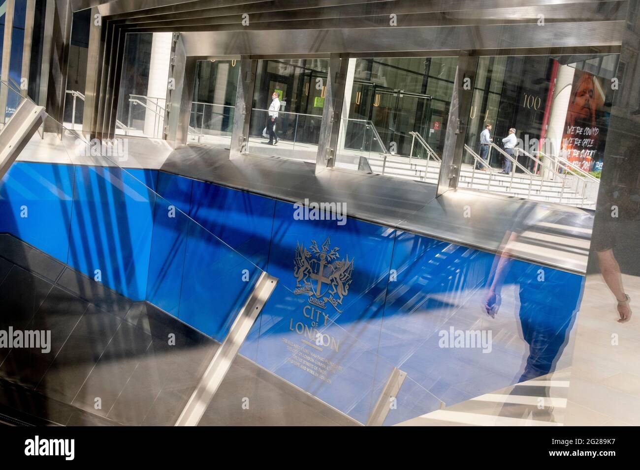 The closed station entrance of Crossrail's Elizabeth Line at Liverpool ...