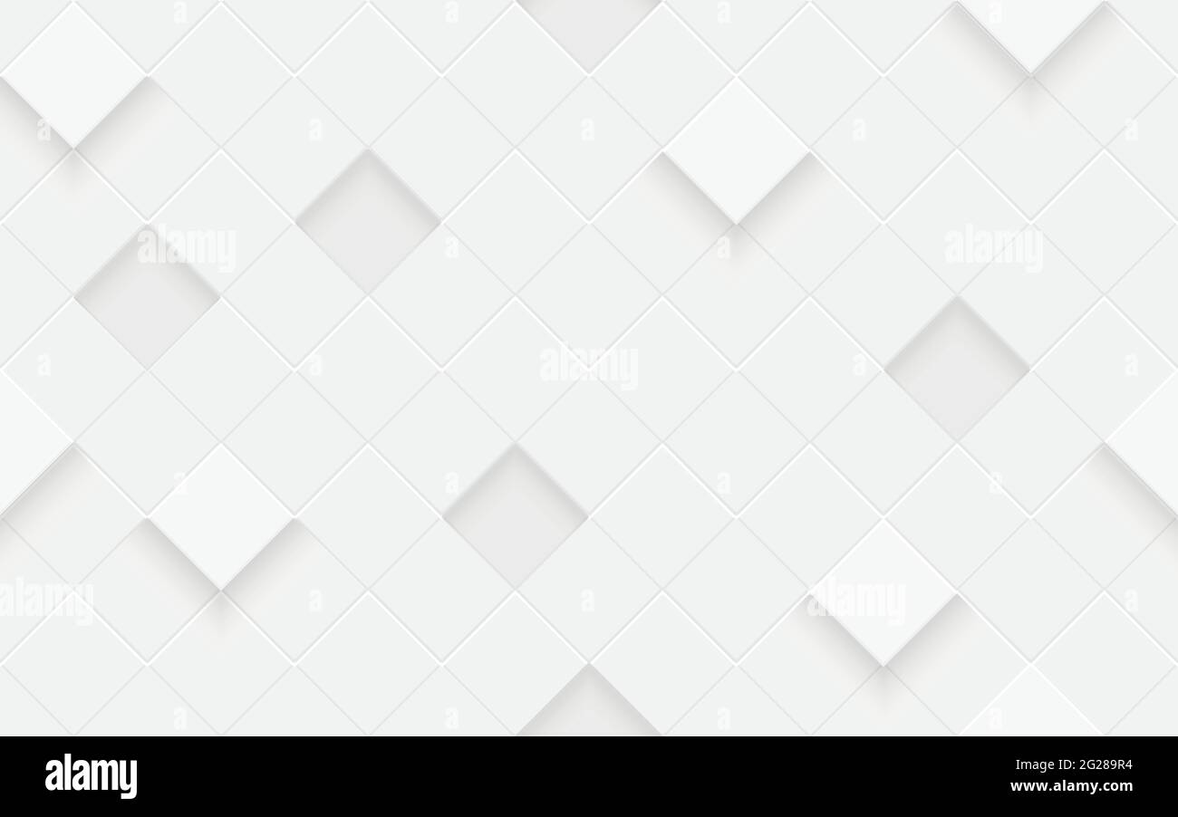 3d seamless cubes pattern. White ceramic tile background. Abstract ...