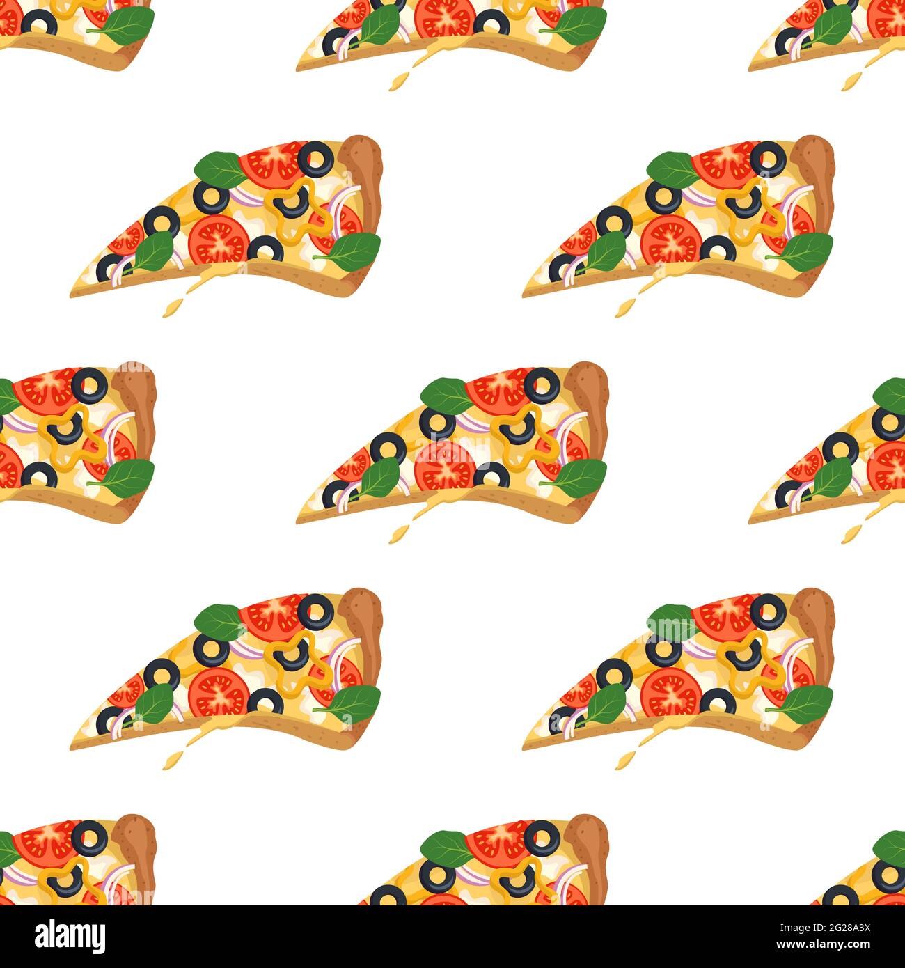 Pepperoni pizza pattern illustration Stock Vector Images - Alamy